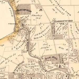 1875 Map of Upper Darby Township Delaware County Pennsylvania - Etsy