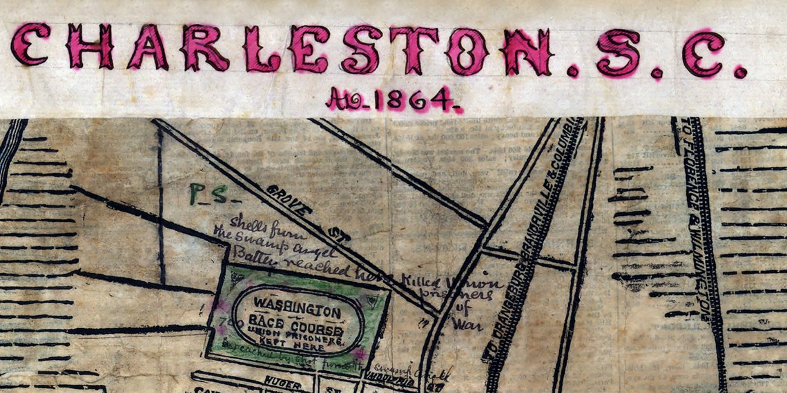1864 Map of Charleston South Carolina | Etsy