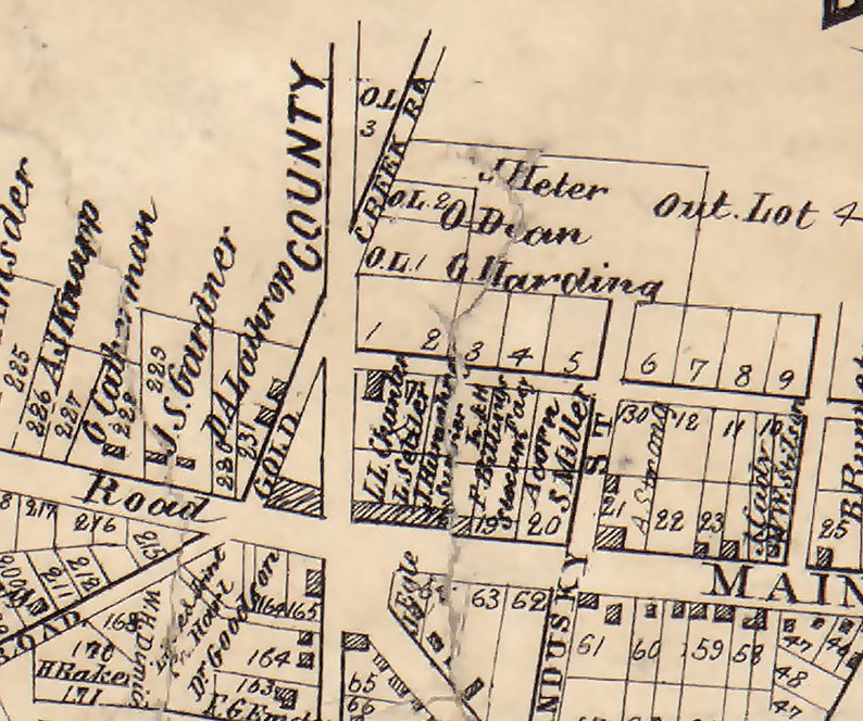 1859 Town Map of Bellevue Huron County Ohio - Etsy