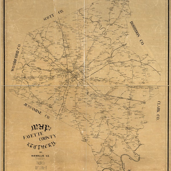 Lexington Map Art - Etsy