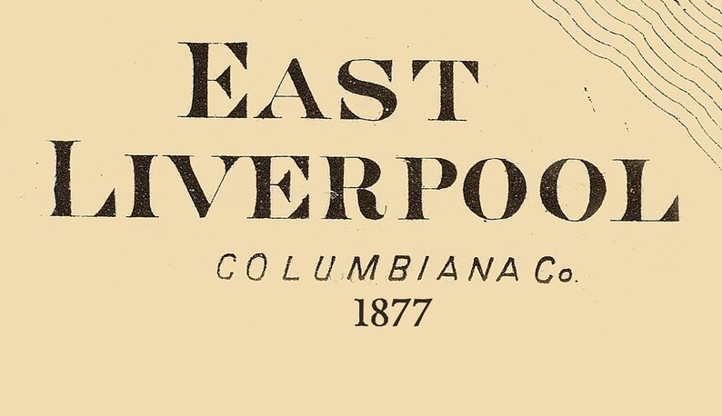1877 Town Map of East Liverpool Columbiana County Ohio - Etsy