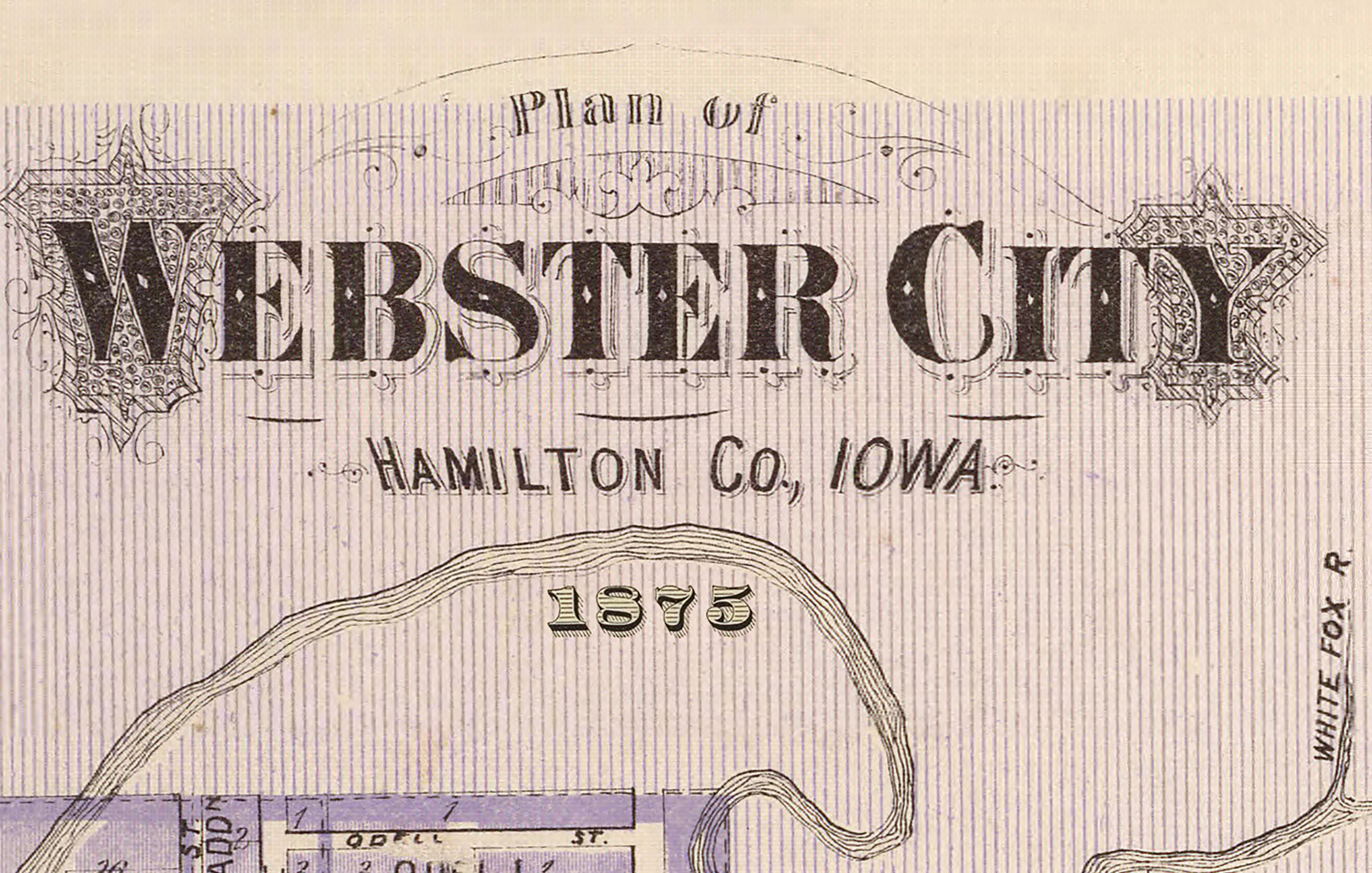 1875 Town Map of Webster City Hamilton County Iowa - Etsy