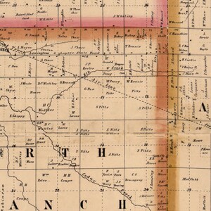 1863 Farm Line Map of Lapeer County Michigan - Etsy