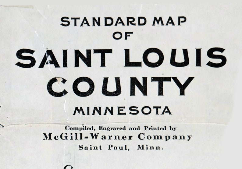 1921 Map of Saint Louis County Minnesota - Etsy