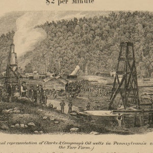 1864 Map of the Great Oil Region of Allegheny River Venango County ...