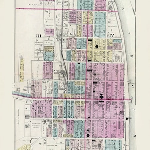1877 Map of Steubenville Jefferson County Ohio - Etsy