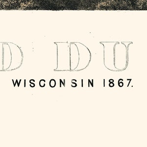 1867 Panoramic Map of Fond Du Lac Wisconsin - Etsy