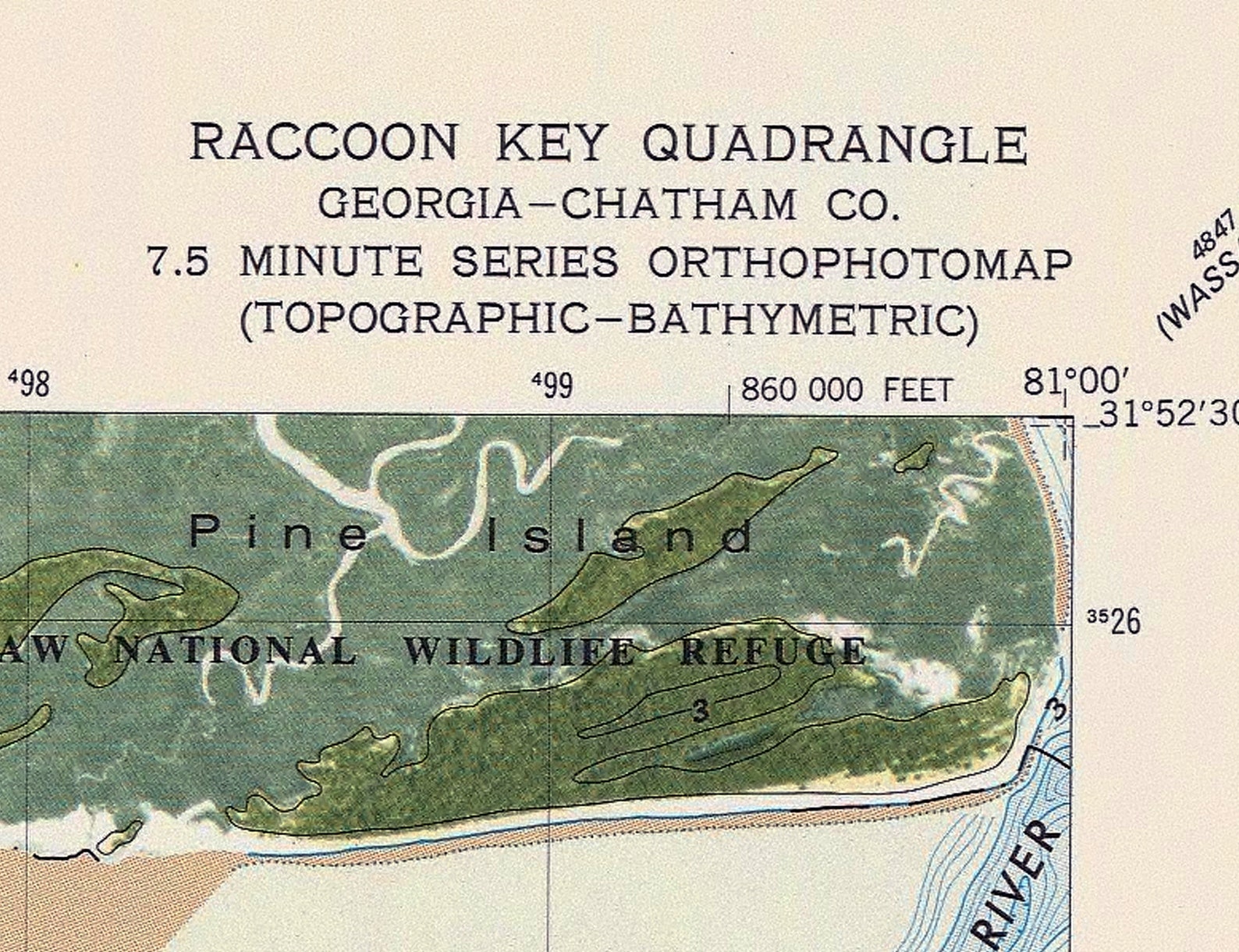 1979 Map of Raccoon Key Georgia Quadrangle - Etsy