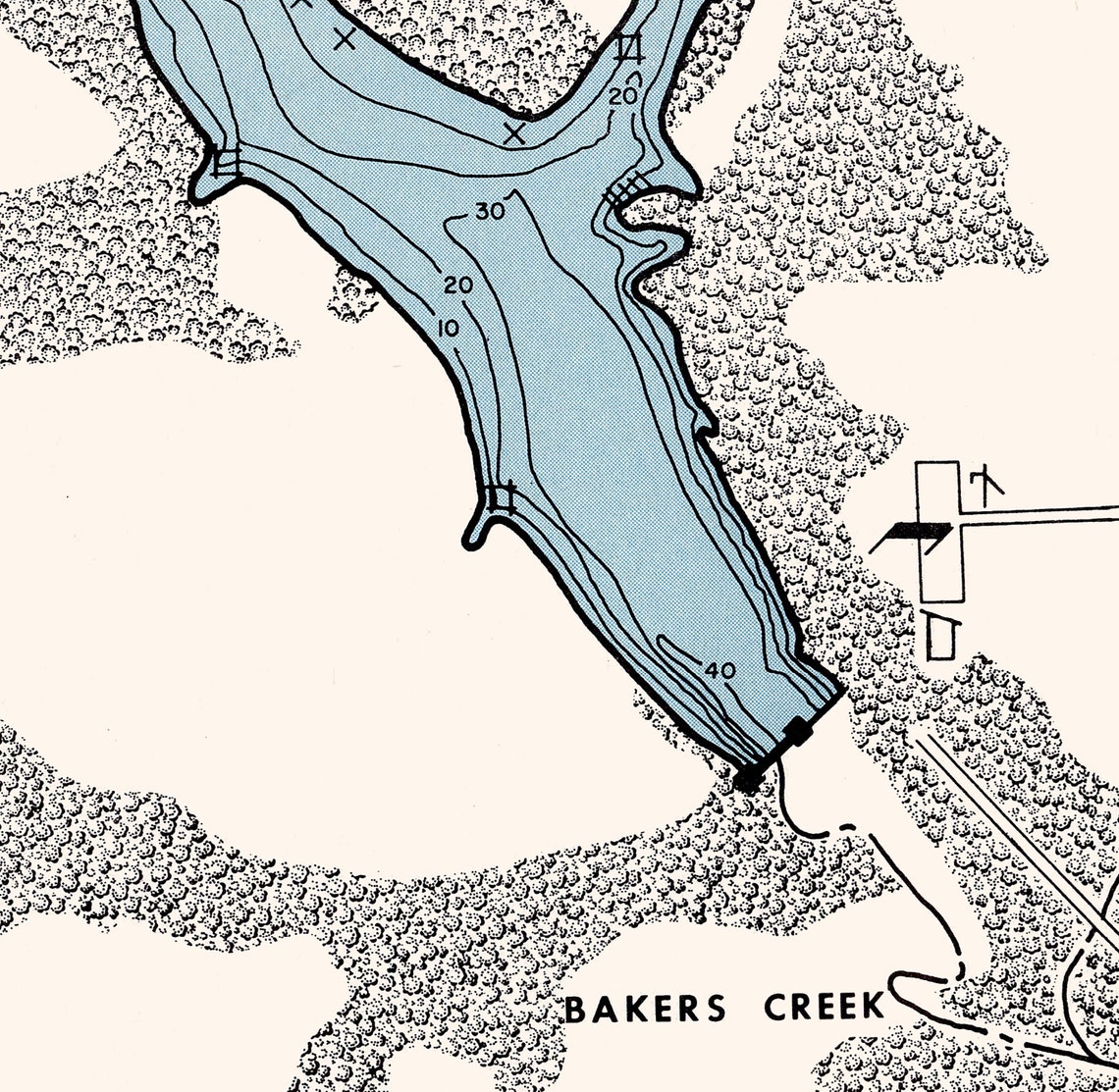 1961 Map of Monroe Lake Monroe County Ohio - Etsy Canada