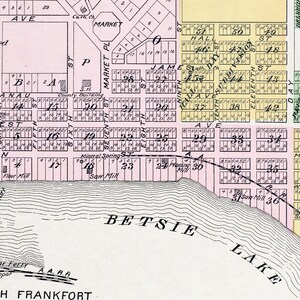1901 Map of Frankfort Benzie County Michigan - Etsy