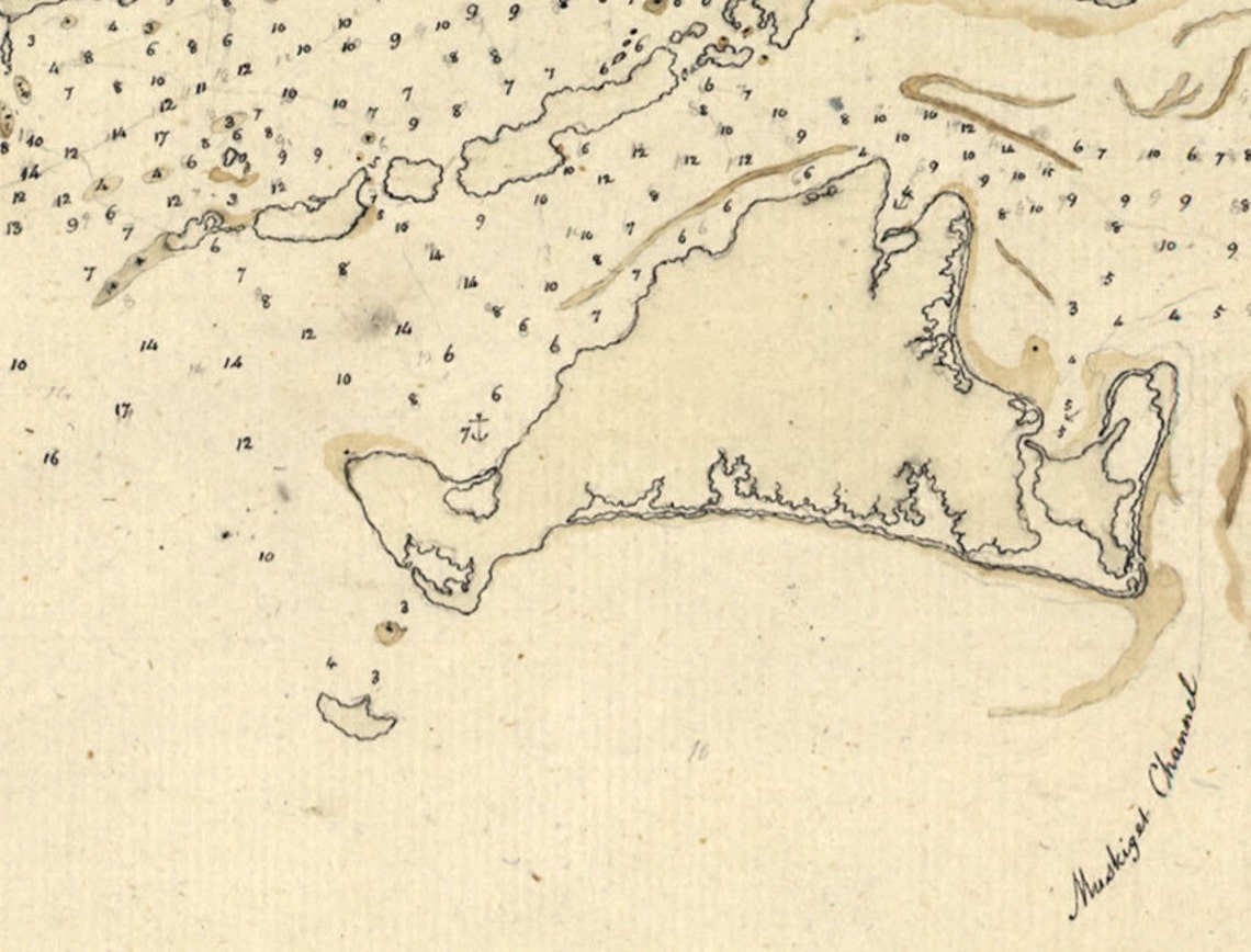 1778 Map of Long Island NY to Nantucket Shoals Massachusetts - Etsy