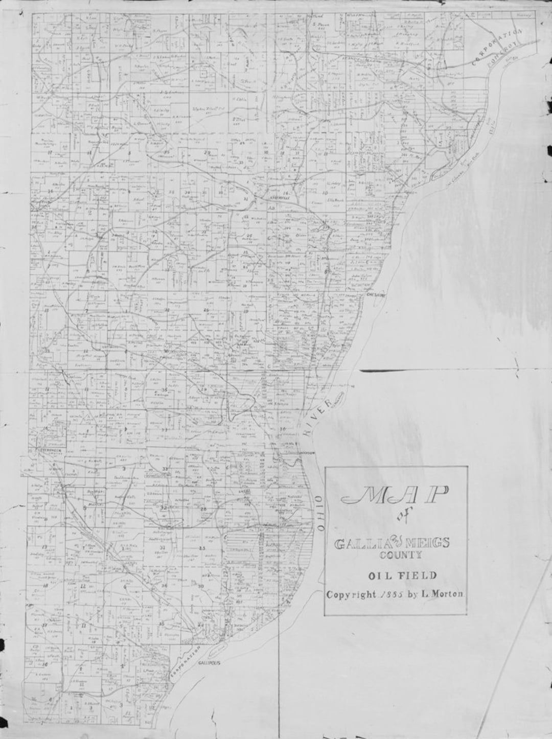 1885 Oil Field Map of Gallia and Meigs County Ohio - Etsy