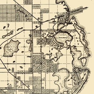 1925 Map of Pinellas County Florida Tampa Bay Clearwater - Etsy