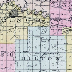 1900 Map of Iowa County Iowa - Etsy