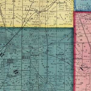 1858 Farm Line Map of Champaign County Ohio Urbana - Etsy