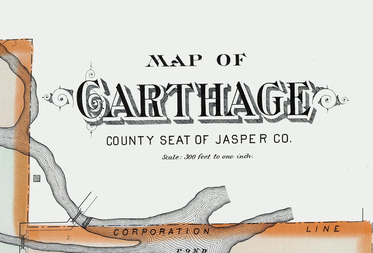 1895 Map of Carthage Jasper County Missouri - Etsy