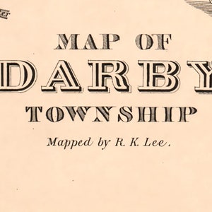 1875 Map of Darby Township Delaware County Pennsylvania - Etsy