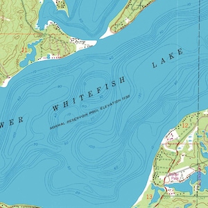 1995 Map of White Fish Lake Minnesota - Etsy