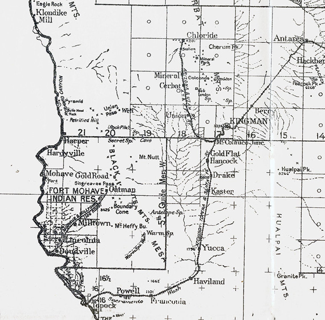 1916 Map of Arizona Petroleum Sites - Etsy