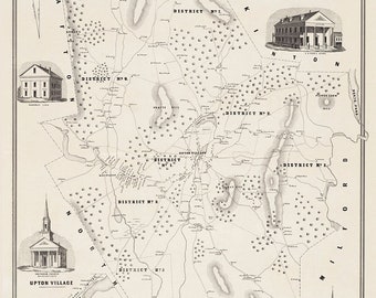 Map of Upton - Etsy