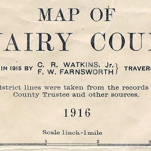 1916 Map of Mcnairy County Tennessee - Etsy
