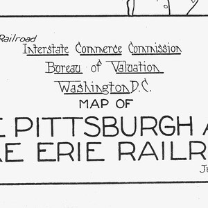 1916 Map of Pittsburgh and Lake Erie Railroad - Etsy