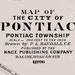1896 Map of Pontiac Oakland County Michigan - Etsy