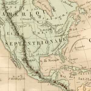 1839 Map of the World - Etsy