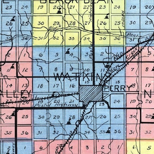 1915 Map of Noble County Oklahoma - Etsy