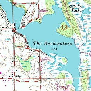 1992 Map of Webster Lake Indiana - Etsy