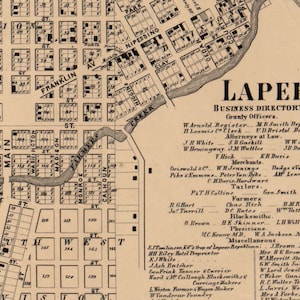 1863 Farm Line Map of Lapeer County Michigan - Etsy