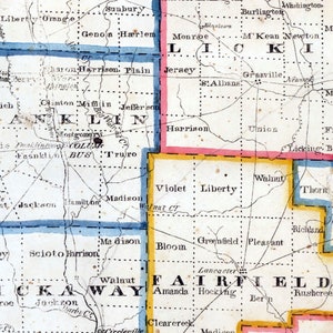 1822 Map of Ohio - Etsy