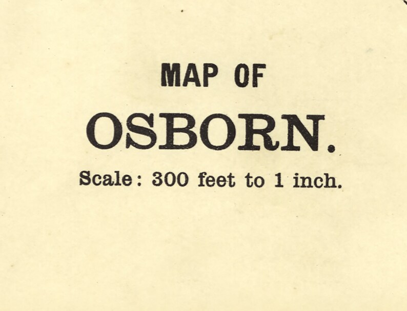1896 Town Map of Osborn Greene County Ohio - Etsy