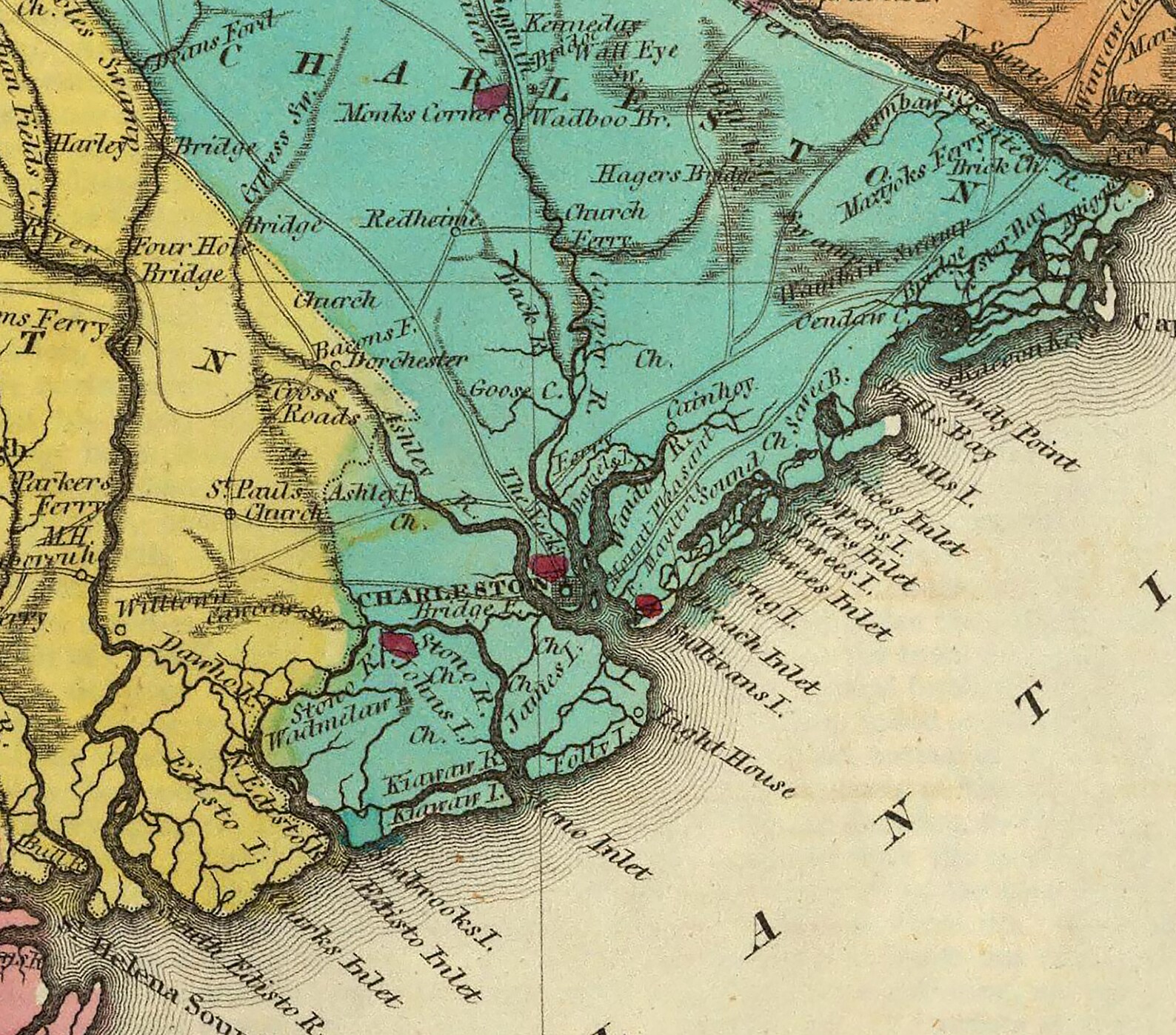1822 Map of South Carolina - Etsy