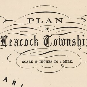 1864 Map of Leacock Township Lancaster County Pennsylvania - Etsy