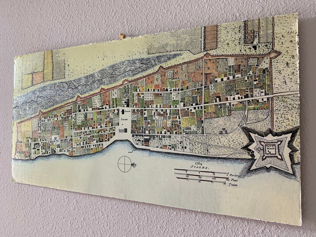 1764 Map of Saint Augustine Florida Canvas Mount - Etsy