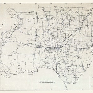 1936 Map of Dyer County Tennessee - Etsy