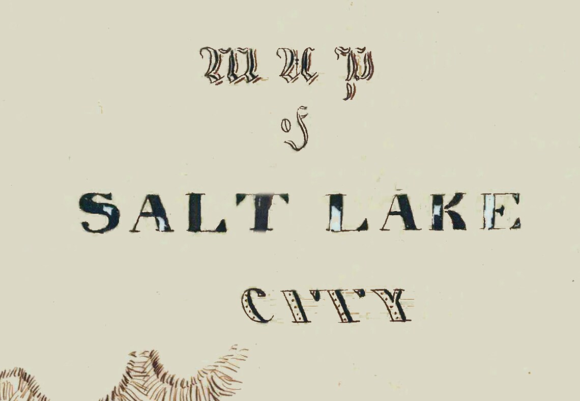 1800s Map of Salt Lake City Utah - Etsy
