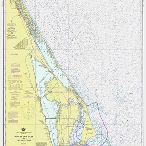 1975 Nautical Map of Ponce De Leon Inlet to Cape Canaveral - Etsy