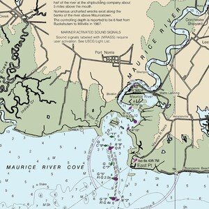 2018 Nautical Chart of the Delaware Bay - Etsy