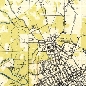 1936 Topo Map of Florence Alabama Quadrangle - Etsy