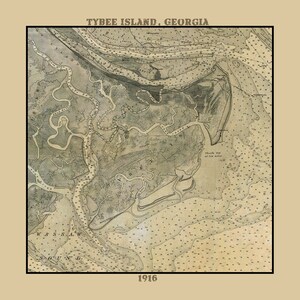 1916 Map of Tybee Island Georgia - Etsy
