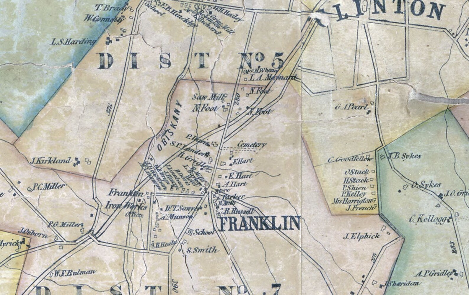 1857 Town Map of Kirkland Oneida County New York | Etsy