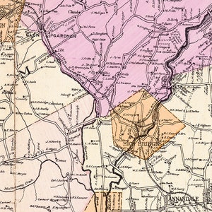 1902 Map of Hunterdon County New Jersey - Etsy