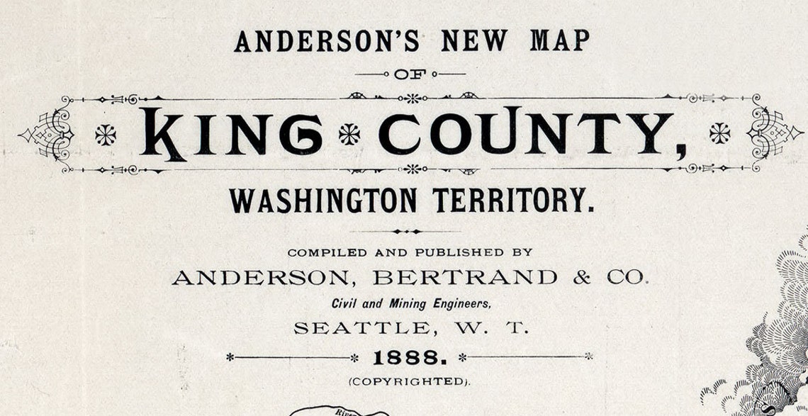 1888 Map of King County Washington - Etsy