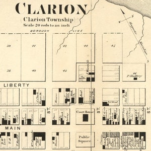 1865 Map of Clarion County PA Oil Wells Genealogy - Etsy