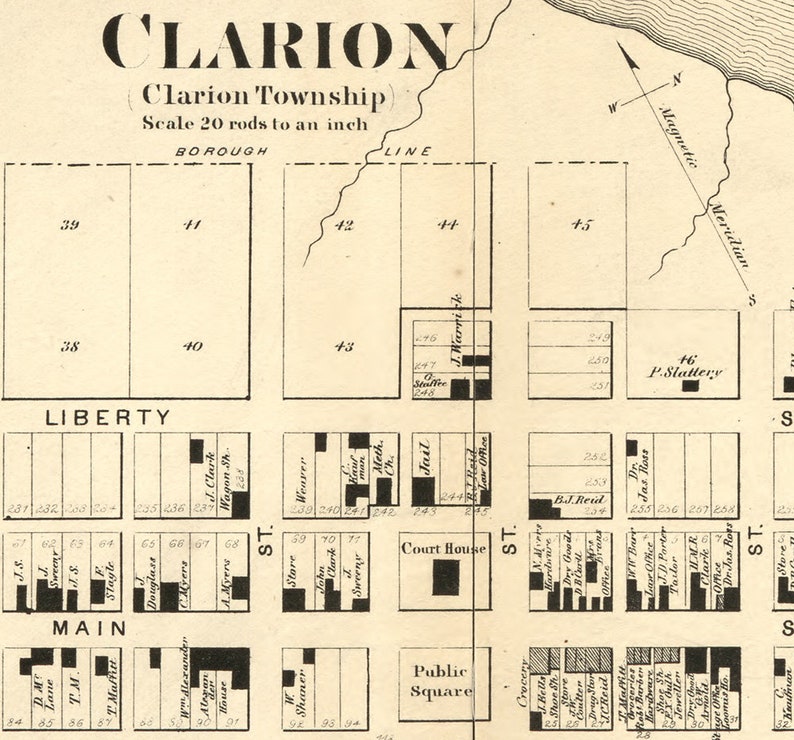 1865 Map of Clarion County PA Oil Wells Genealogy - Etsy