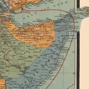 1914 Map of Africa - Etsy