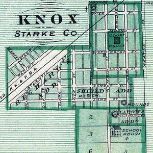 1876 Map of Starke County Indiana - Etsy