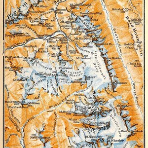 1907 Map of Selkirk Range Canada - Etsy
